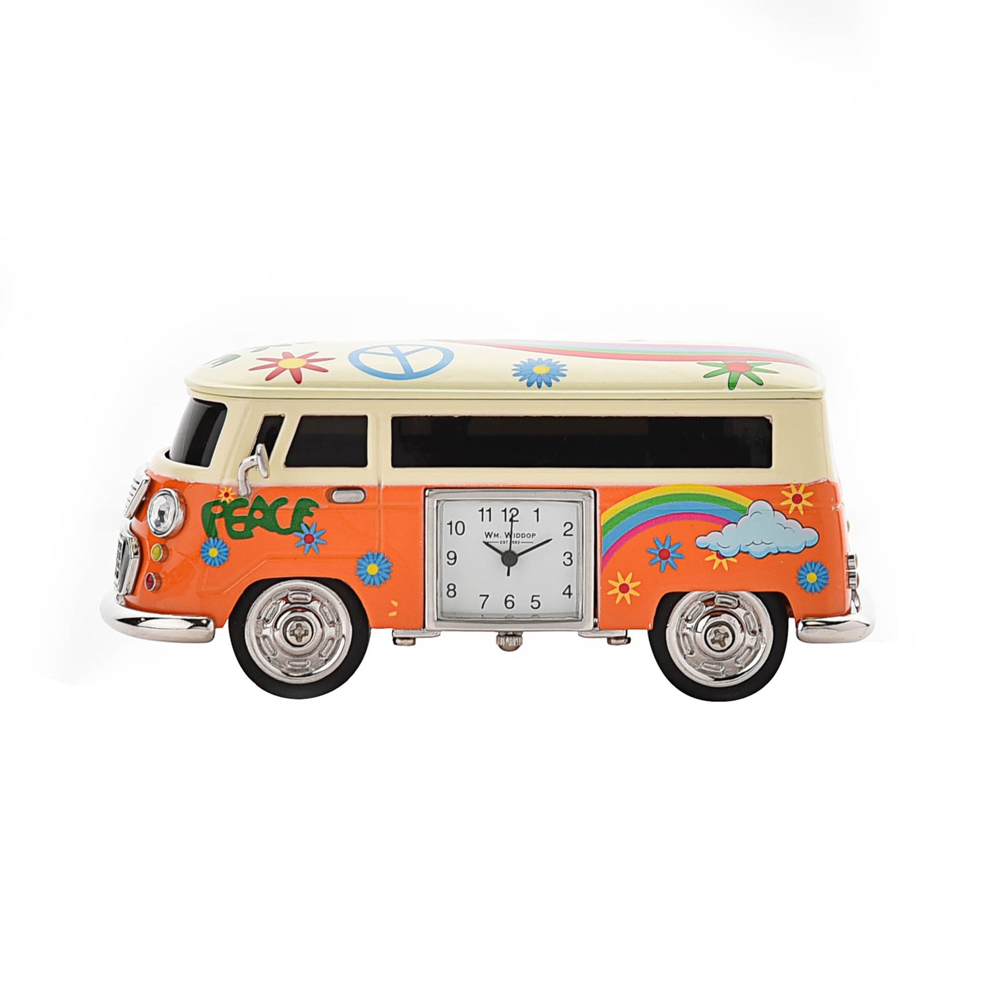 Wm Widdop Miniature Clock - Orange Camper | Widdop and Co.