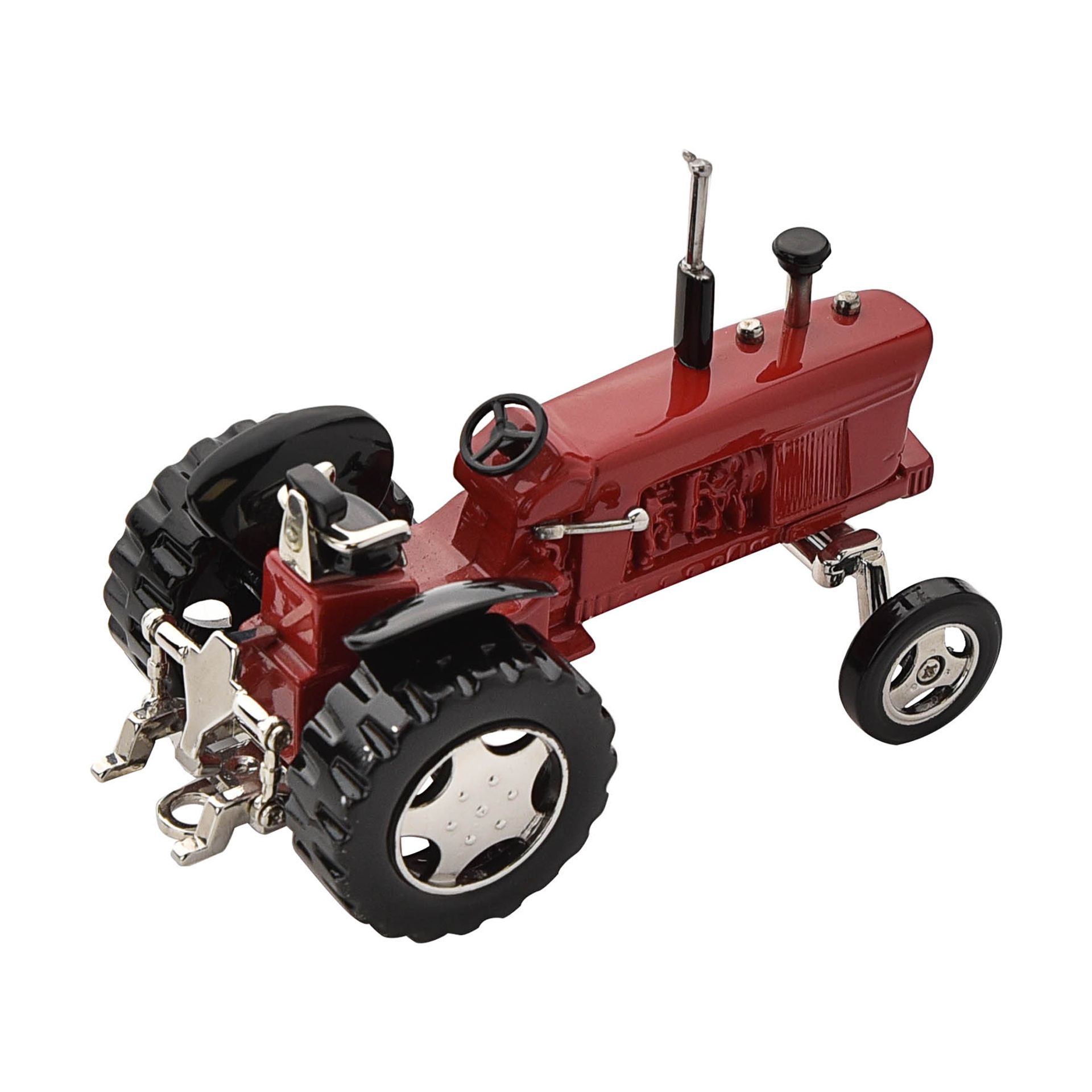 Wm Widdop Miniature Clock Tractor Red & Black Roman Dial | Widdop and Co.