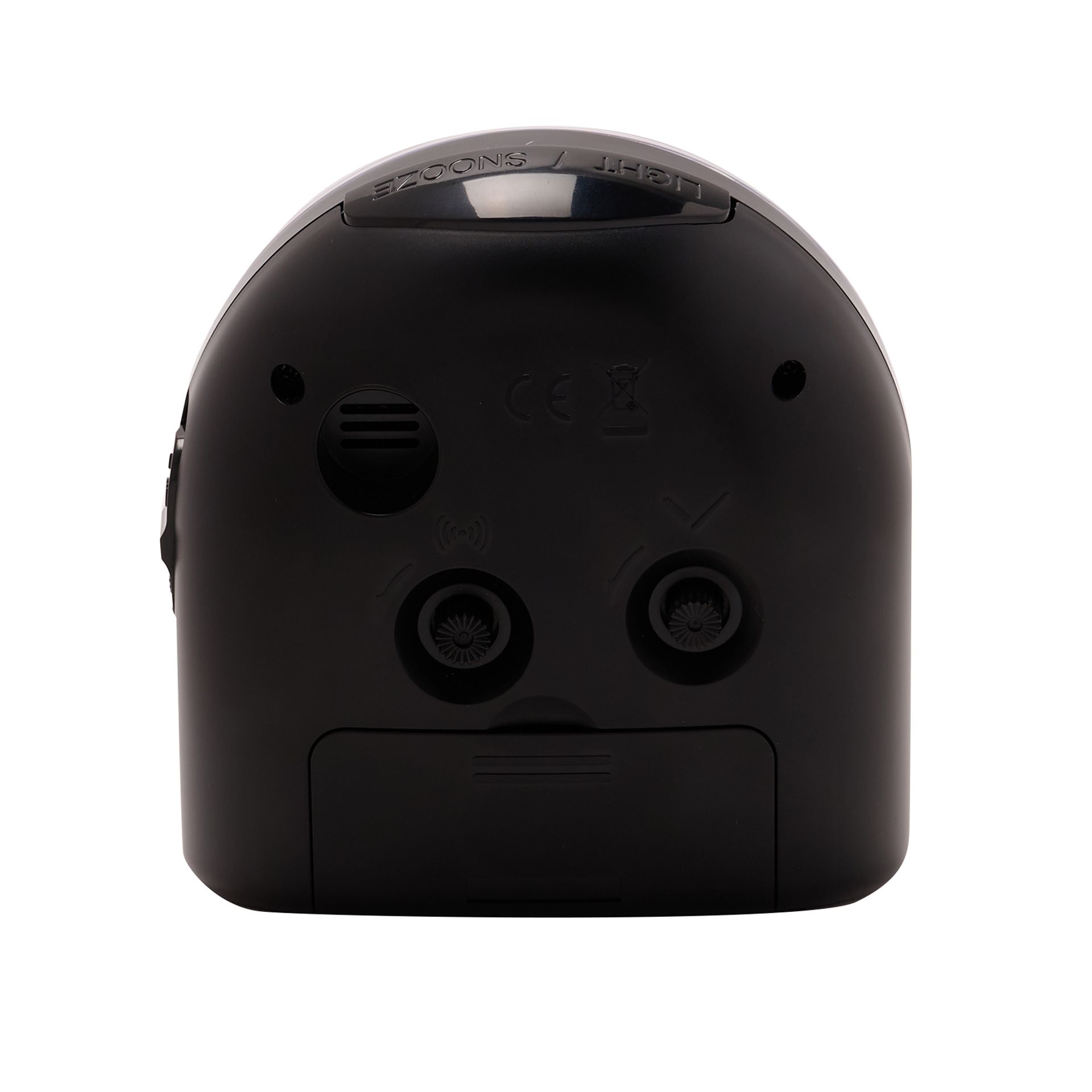 Hometime Silent Sweep Round Face Blinking Light Alarm Clock - Black ...