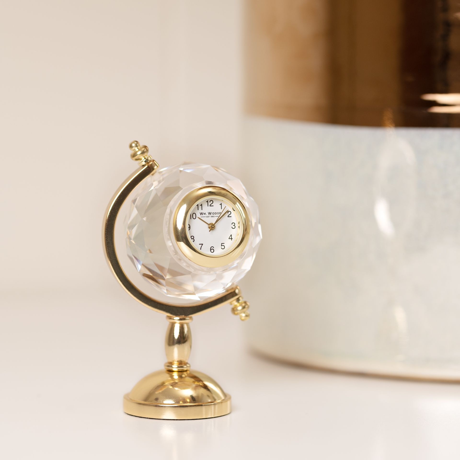 Wm.Widdop Miniature Clock - Globe | Widdop and Co.