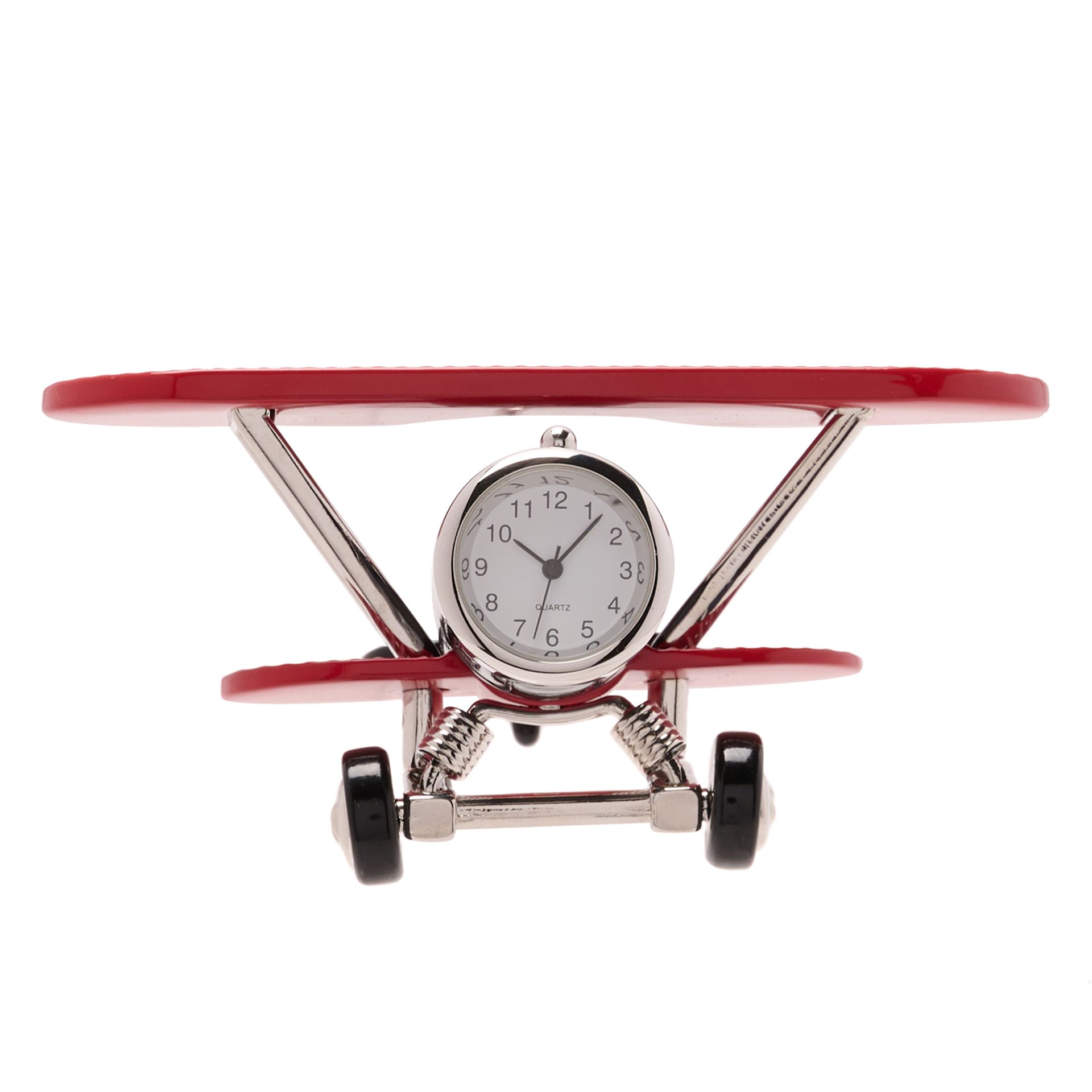 Wm.Widdop Miniature Clock Bi Plane Red & Black | Widdop and Co.