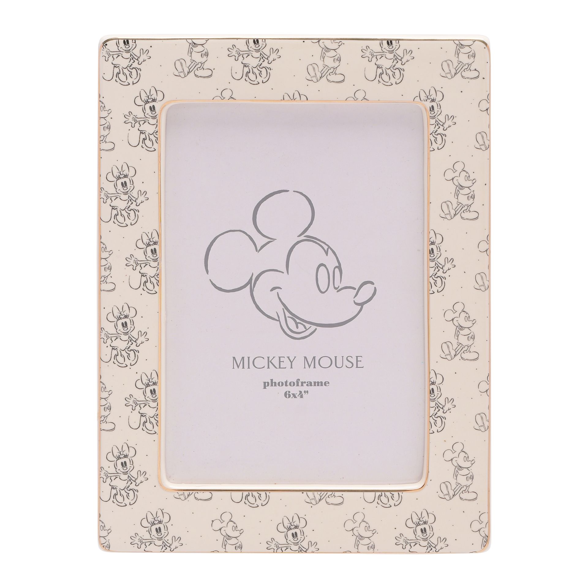 Disney Mickey & Minnie Ceramic Frame 4" x 6" | Widdop and Co.