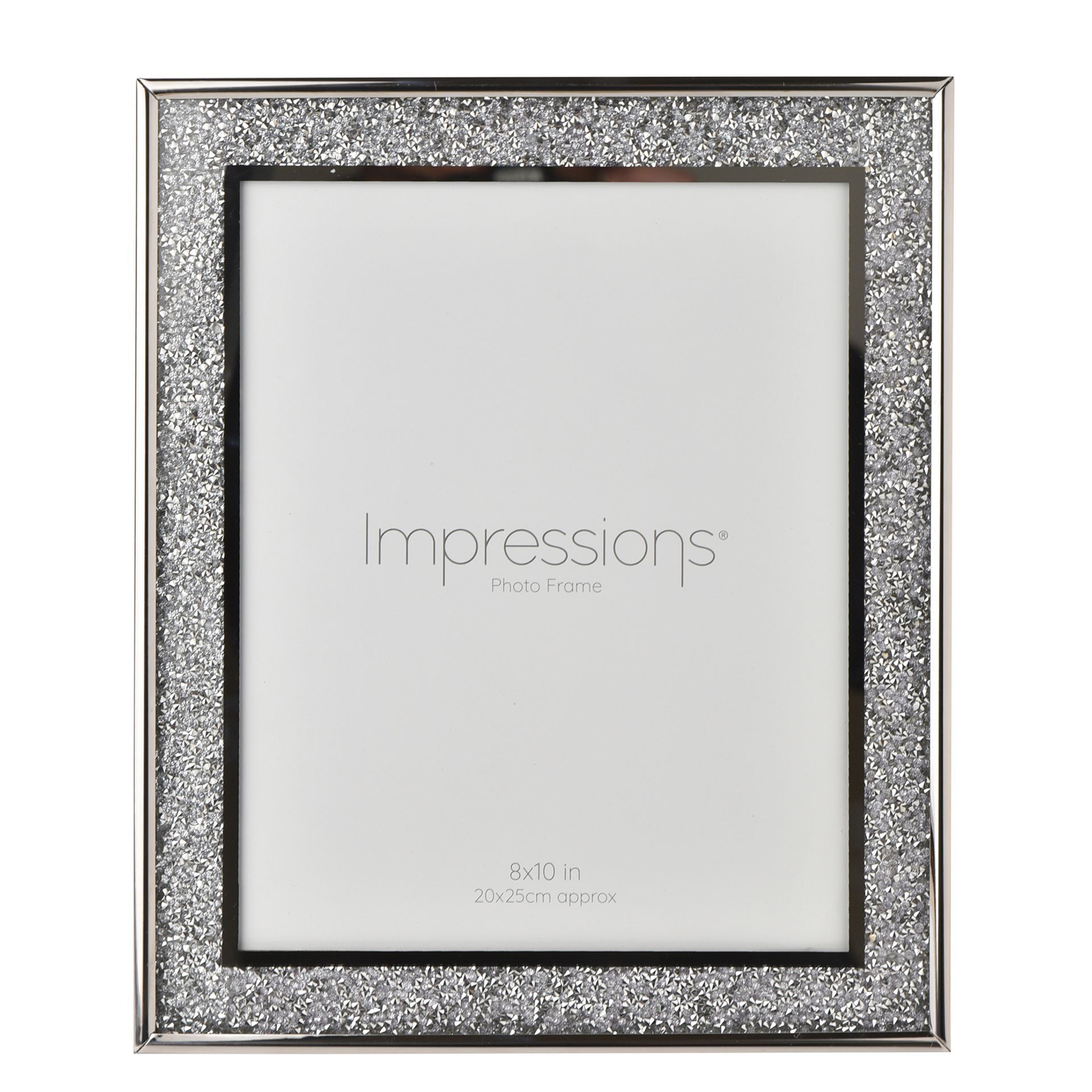 Impressions Silver Glitter Frame 8" x 10" | Widdop and Co.