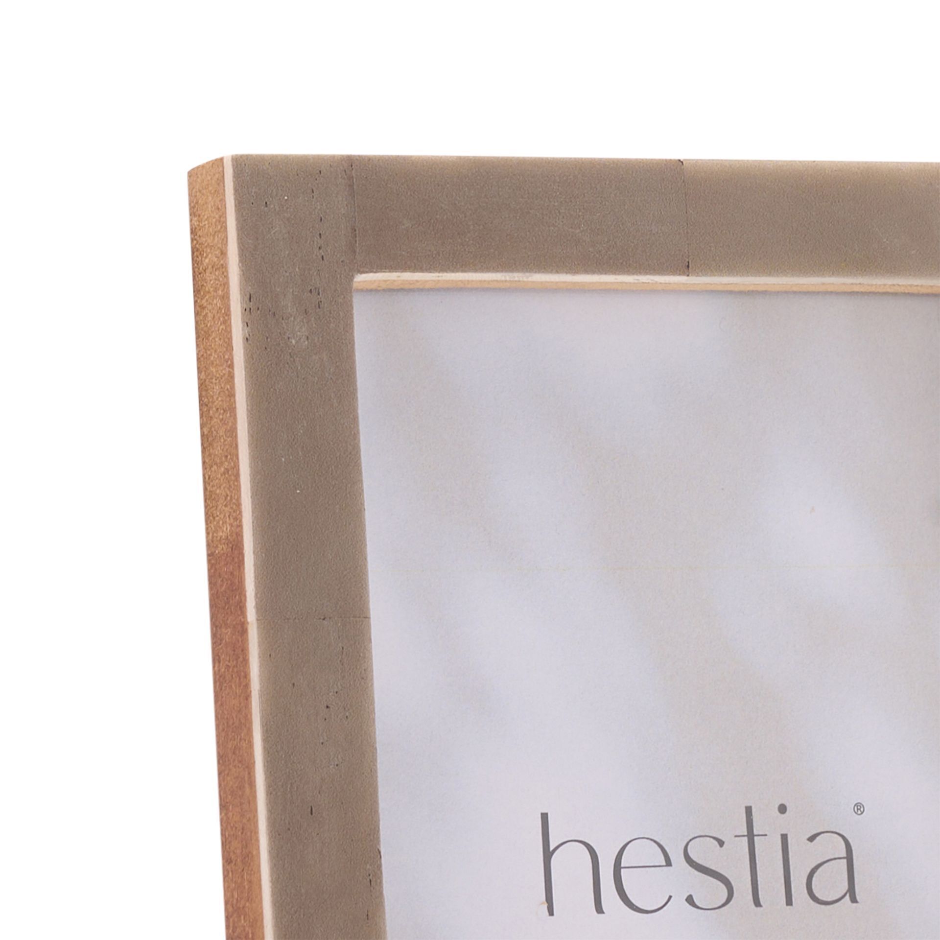 Hestia Thin Grey Stained Bone Photo Frame 4" x 6" | Widdop and Co.