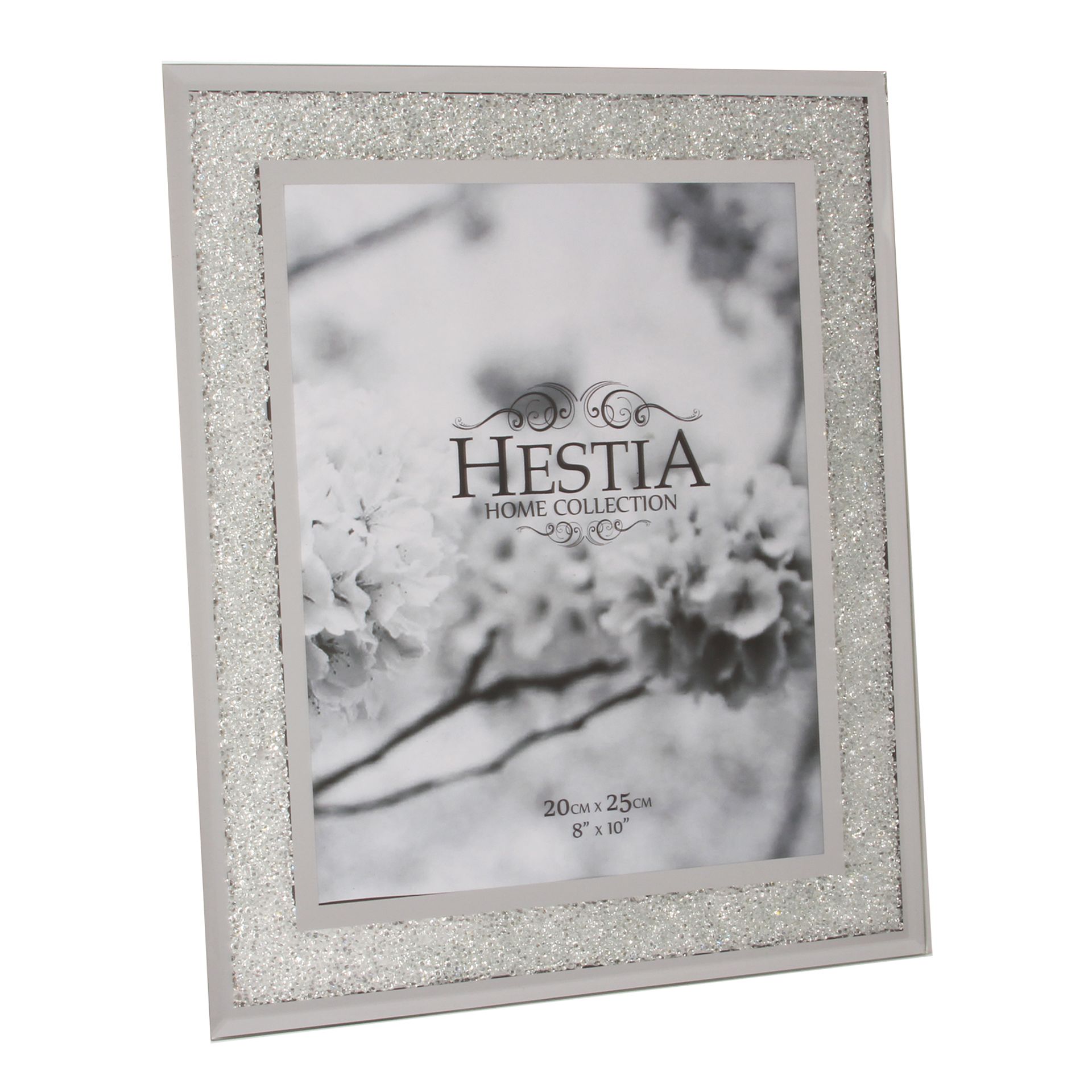Hestia Photo Frame Crystal Edge with Silver Border 8" x 10" | Widdop ...
