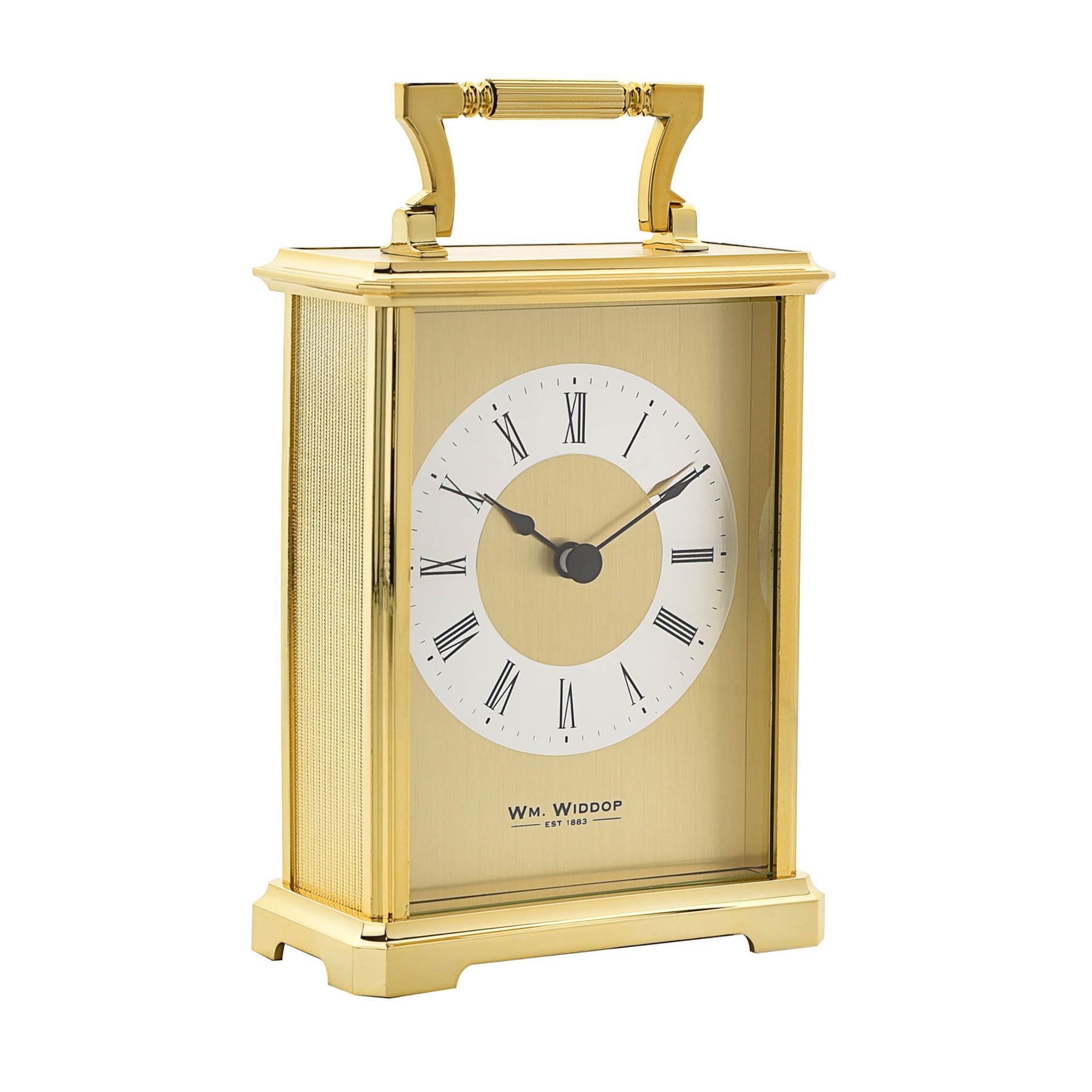 Wm.Widdop Carriage Clock - Gilt | Widdop and Co.