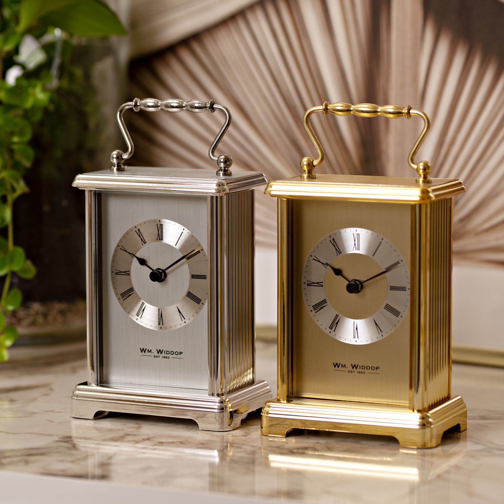 Wm.Widdop Carriage Clock - Silver | Widdop and Co.