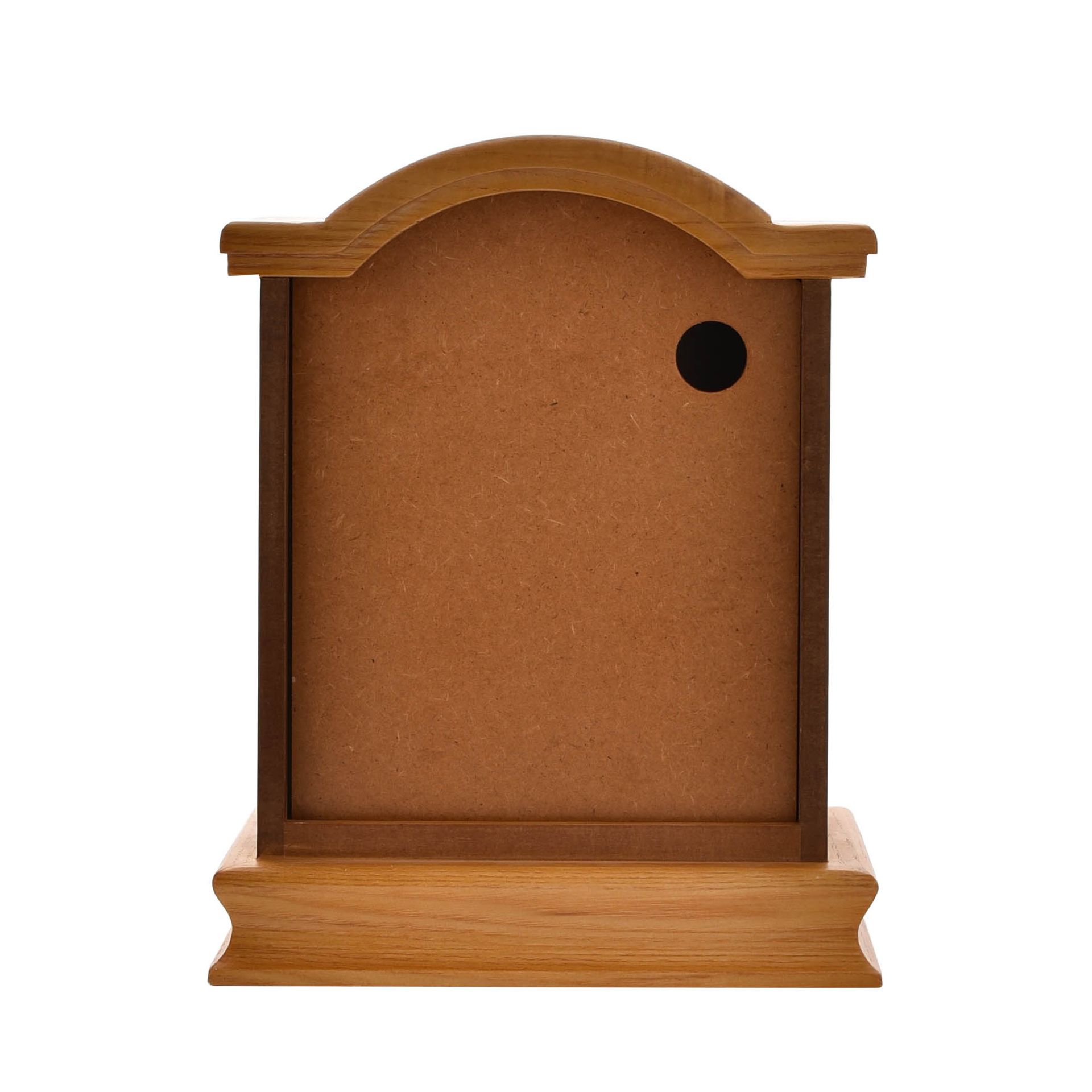 Wm.Widdop Broken Arch Pendulum Mantel Clock Oak Effect | Widdop and Co.