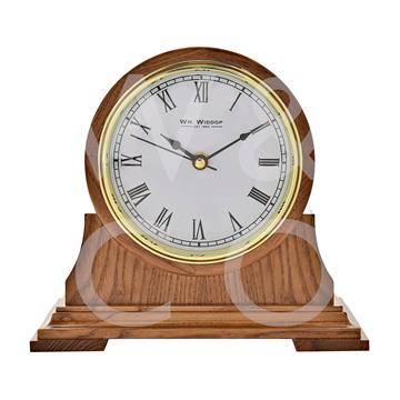 Wm Widdop Wooden Barrel Mantel Clock 23cm | Widdop and Co.