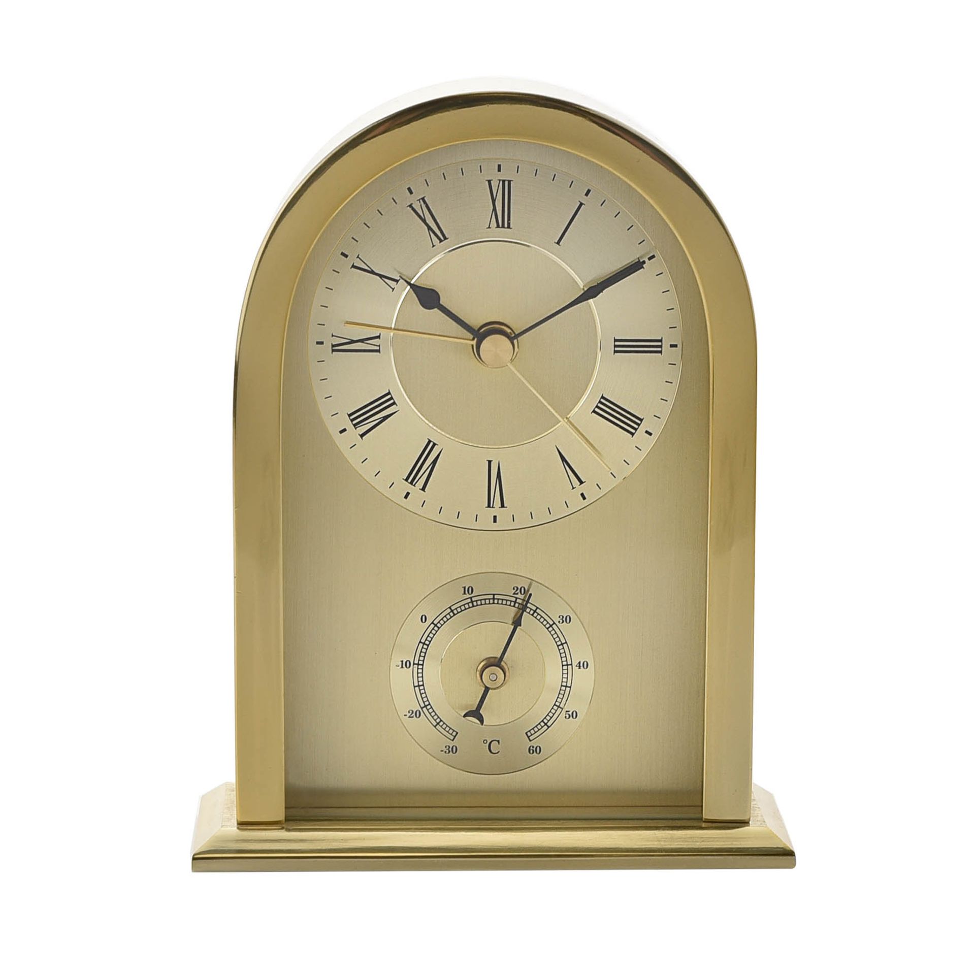 Wm.Widdop Arched Mantel Clock Gold Aluminium Case | Widdop and Co.